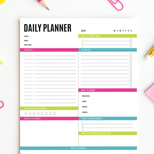 PRINTED Ultimate Daily Plan Notepad Planner To-do List | Etsy