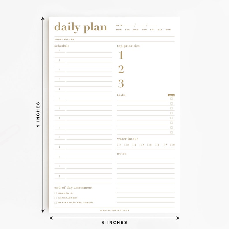 PRINTED Ultimate Daily Plan Notepad Planner To-do List | Etsy