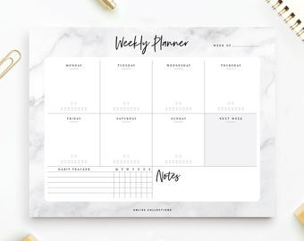 PRINTED Goal Planning Notepad Tracker Tear off Pad 50 Sheets | Etsy