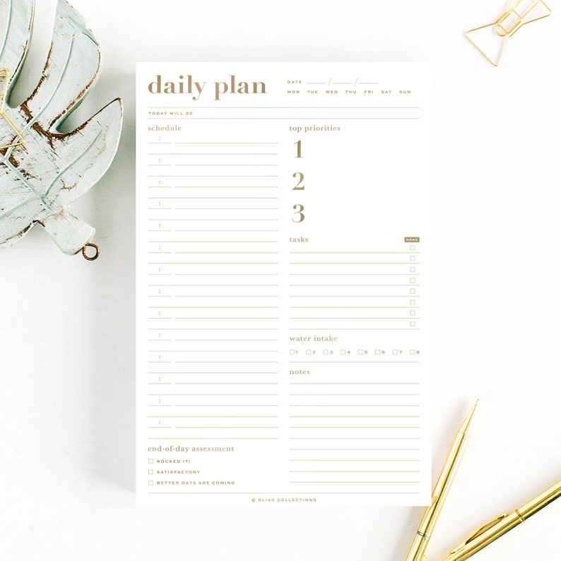 PRINTED Ultimate Daily Plan Notepad Planner To-do List | Etsy