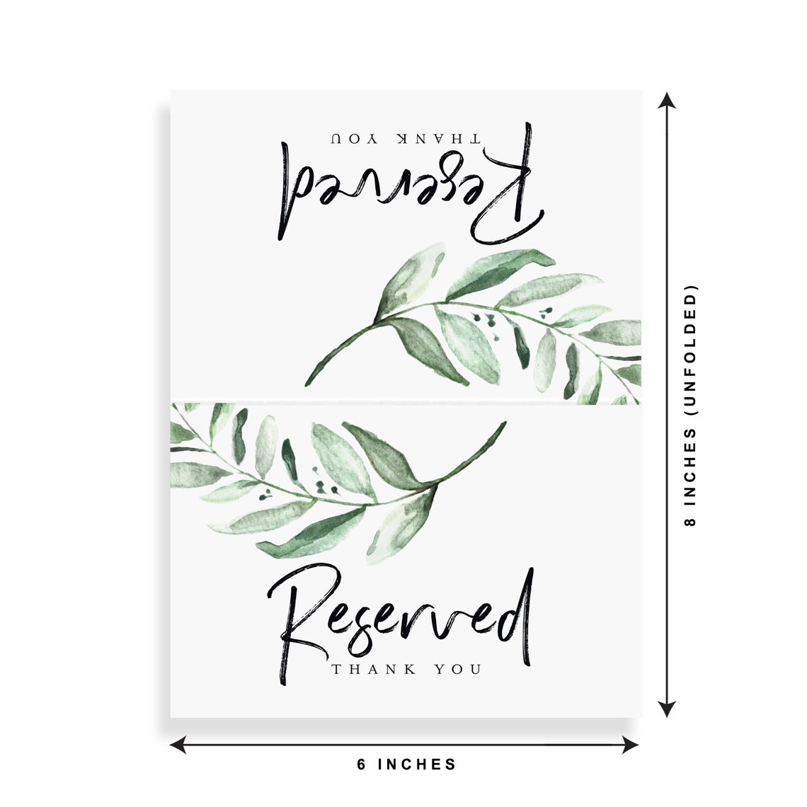 PRINTED Greenery Reserved Signs for Wedding 4x6 Reserved | Etsy
