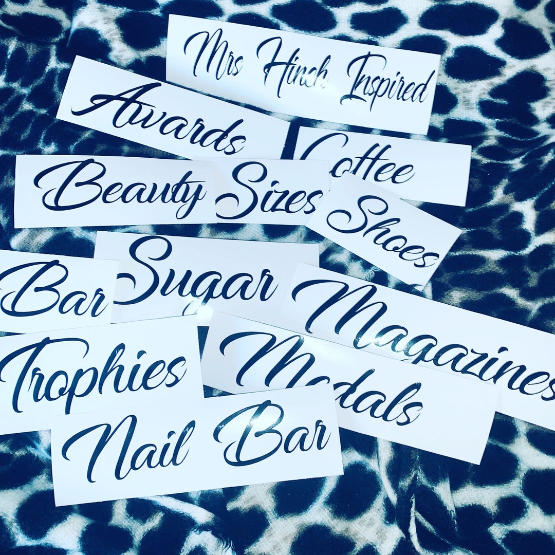 Mrs Hinch Inspired Personalised Custom Label Stickers Vinyl Any Colour ...