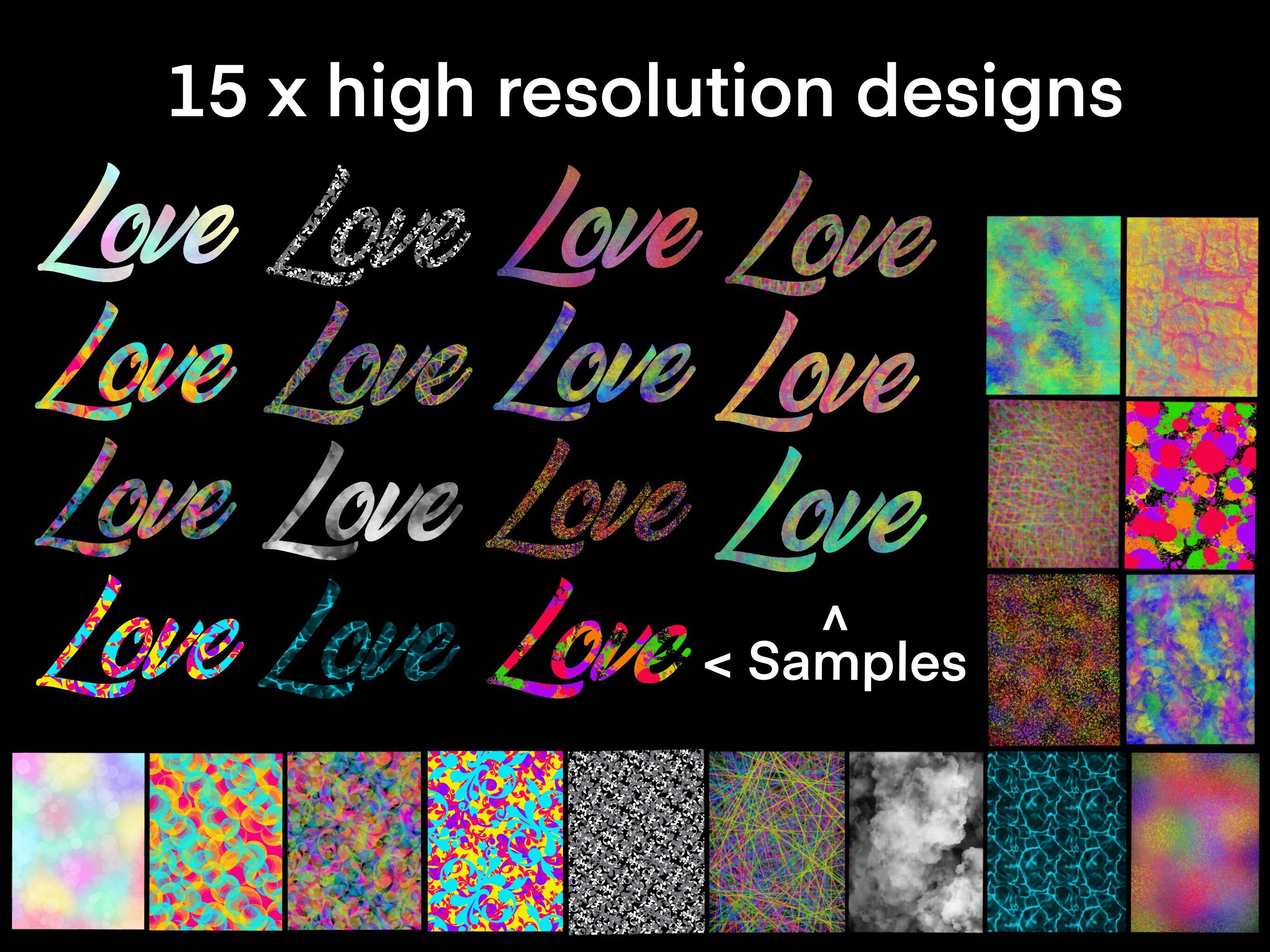 15 X High Resolution Backgrounds/overlays for Prrocreate Ect - Etsy