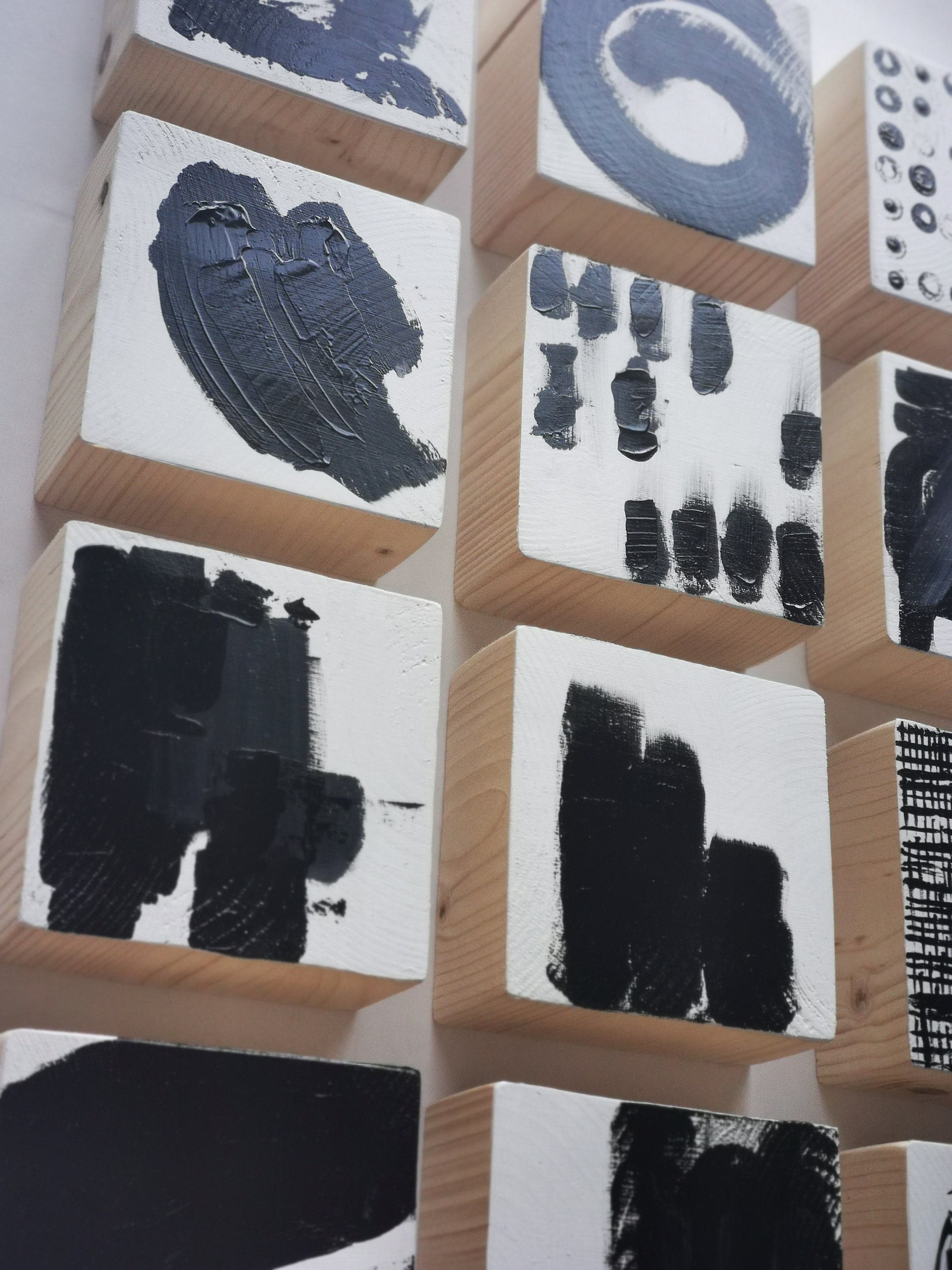 Commercial Wall Art Wood Block Art Abstract Painting - Etsy