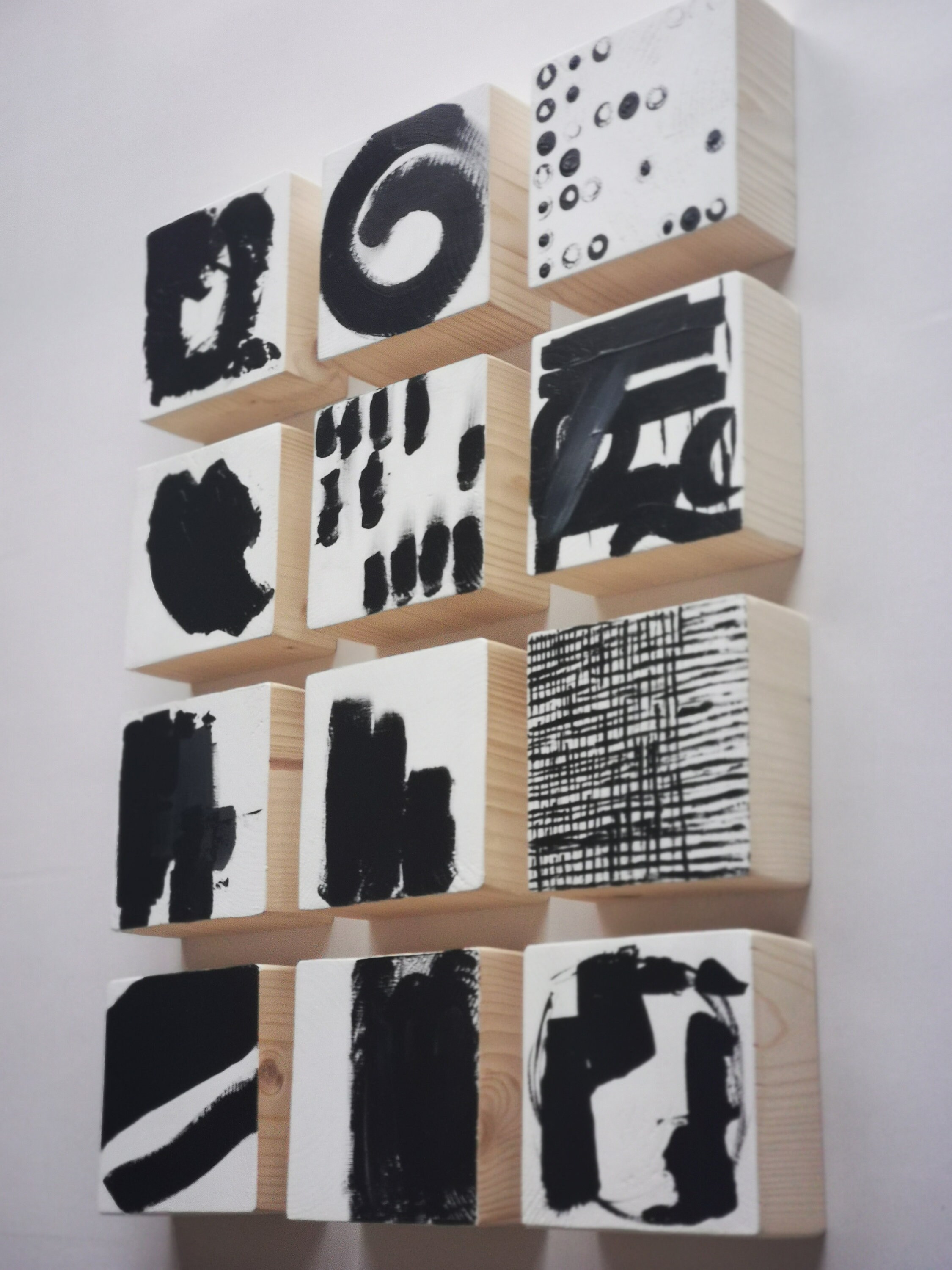 Commercial Wall Art Wood Block Art Abstract Painting - Etsy