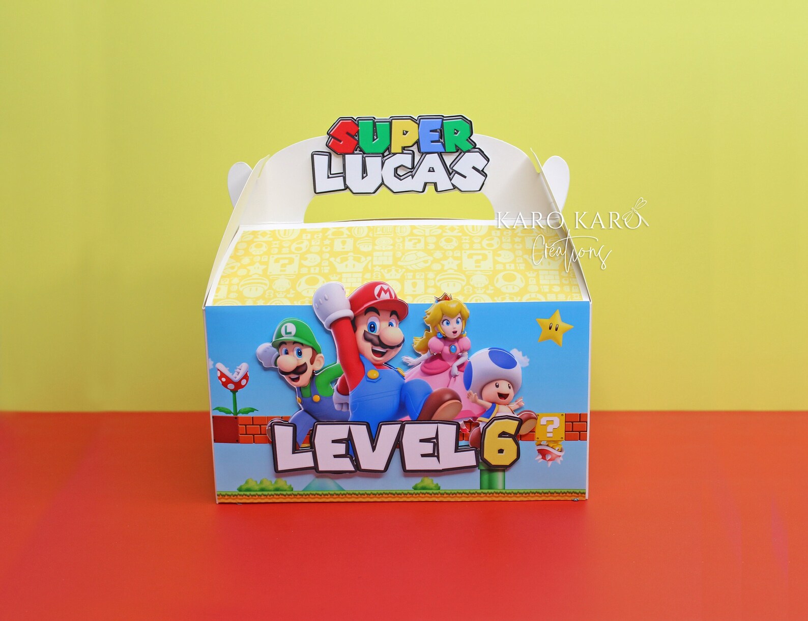 Super Mario,pack Personalized Big Gable Favor Box,party Favor Box,gable ...
