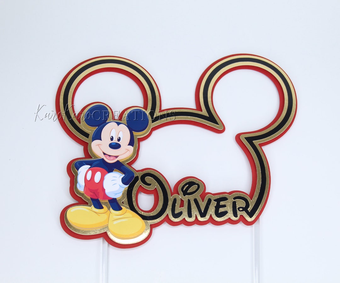 Mickey Mouse Cake Topper Custom Cake Topper Party Decoration - Etsy