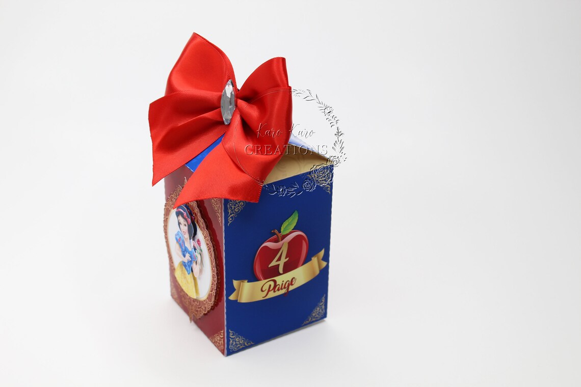 Snow White Personalized Favor Box Fancy Snow White Party | Etsy
