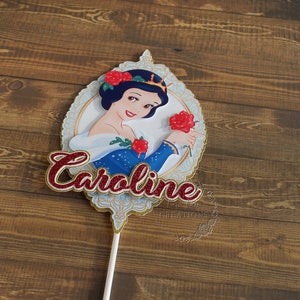 Princess Snow White Cake Topper, Snow White Party Decoration, Birthday ...