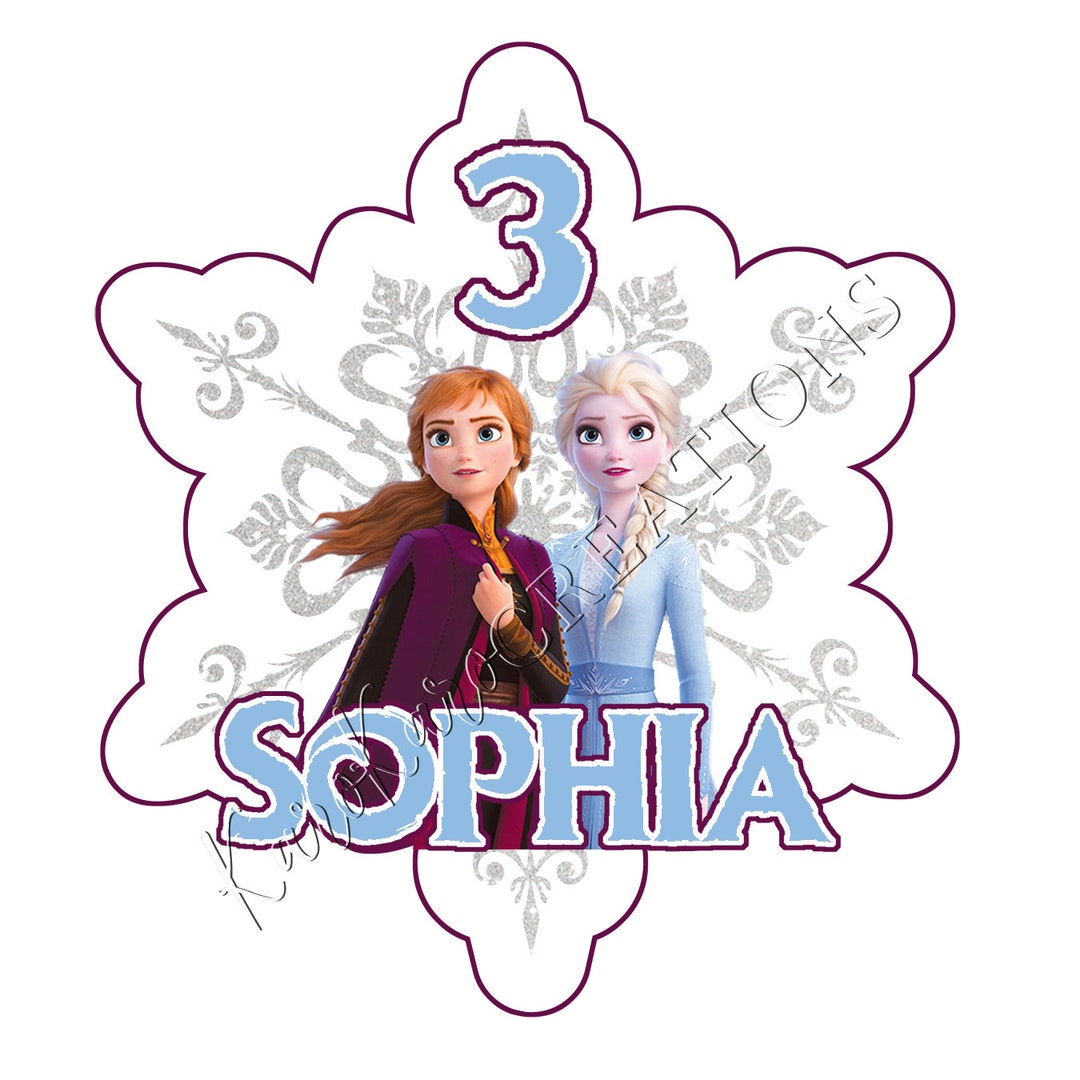Printable Frozen 2 Cake Topper Personalized Frozen Digital - Etsy