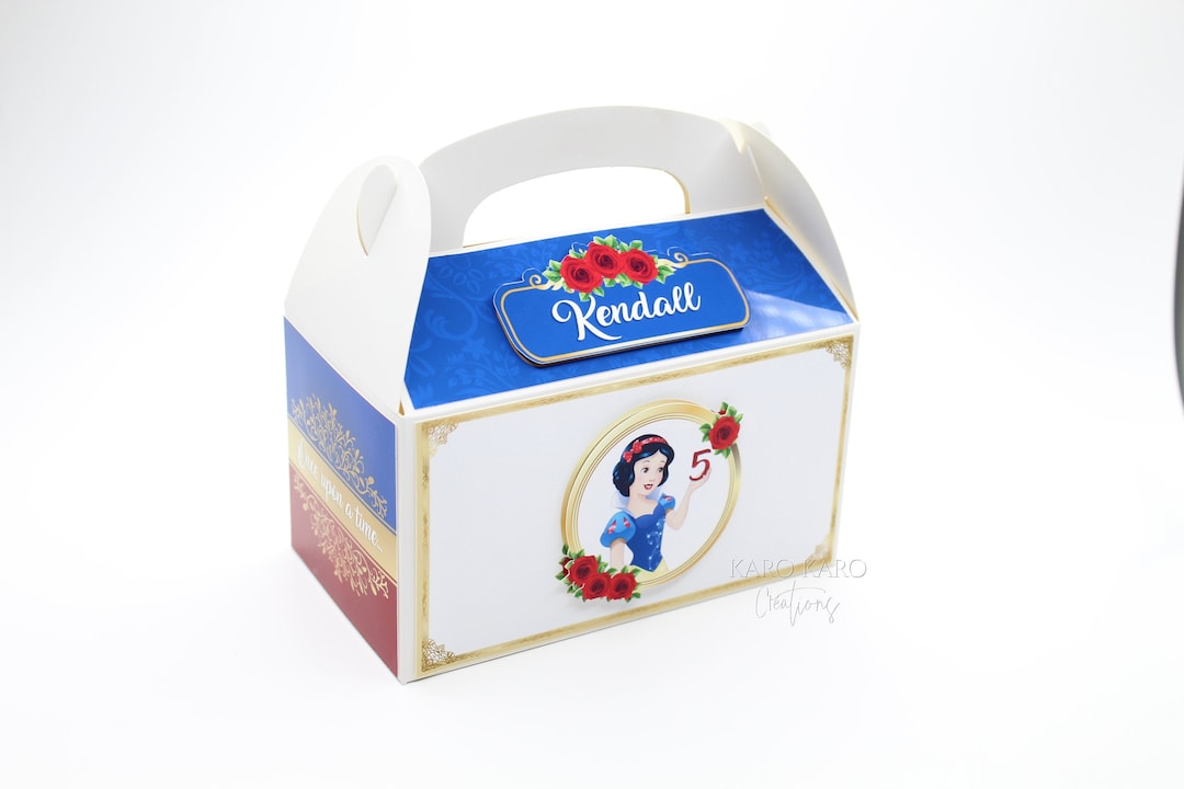 Snow White Big Gable Box , PACK Personalized Favor Box, Fancy Snow ...