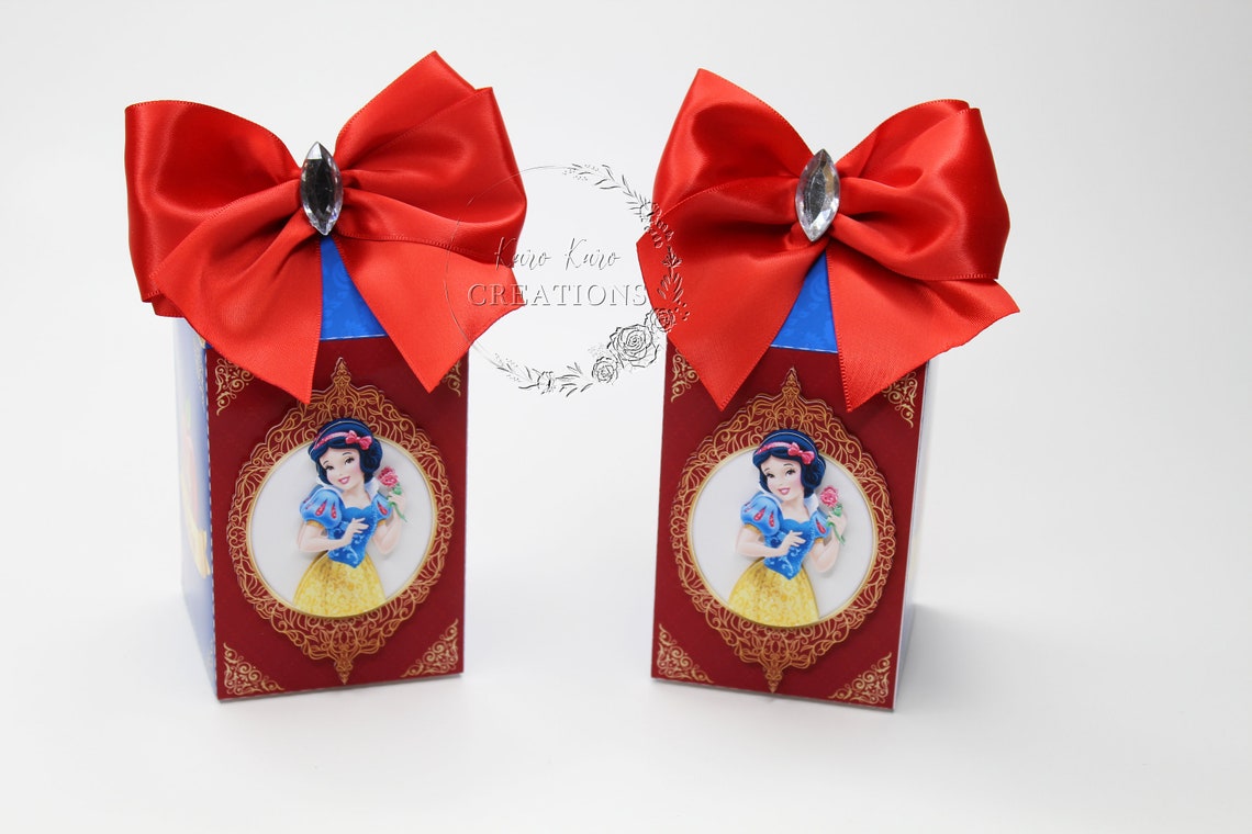 Snow White Personalized Favor Box Fancy Snow White Party | Etsy