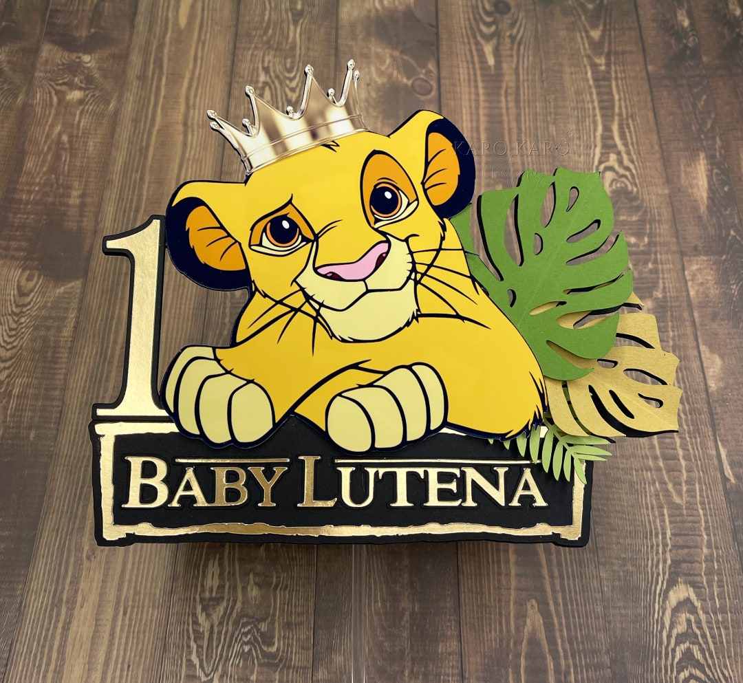 The Lion King Cake Topper, Simba Cake Topper, Lion King Party ...