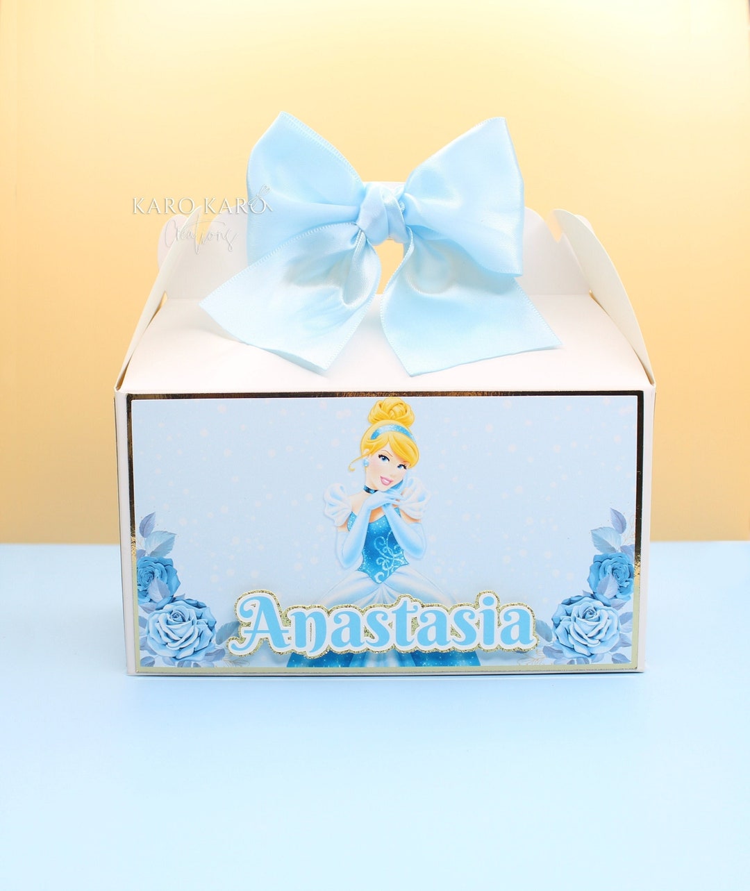 Disney Princess,cinderella PACK Personalized Big Gable Favor Box, Fancy ...