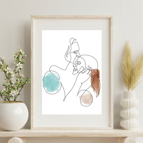 Couple Line Art - Etsy