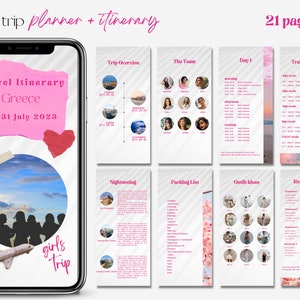 Girls Trip Itinerary Template Travel Itinerary, Weekend Itinerary ...