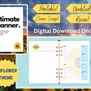 Ultimate Planner, Printable Planner, Reusable Planner, Undated Planner ...