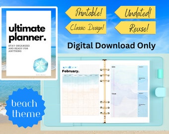 Ultimate Planner, Printable Planner, Reusable Planner, Undated Planner ...