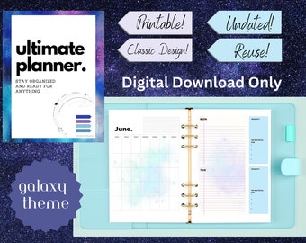 Ultimate Planner, Printable Planner, Reusable Planner, Undated Planner ...