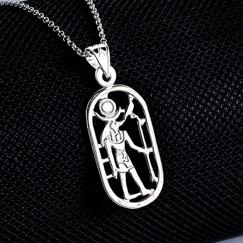 Thoth Necklace Sterling Silver Thoth Pendant Egyptian - Etsy