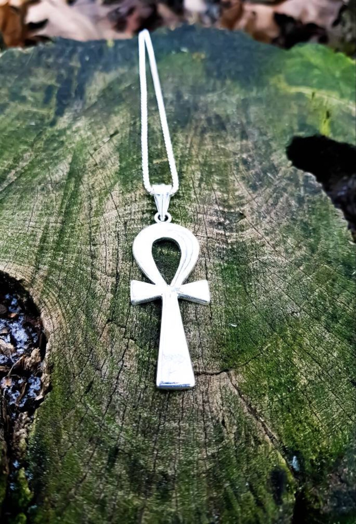 Large Ankh Necklace Sterling Silver Ankh Pendant Egyptian - Etsy