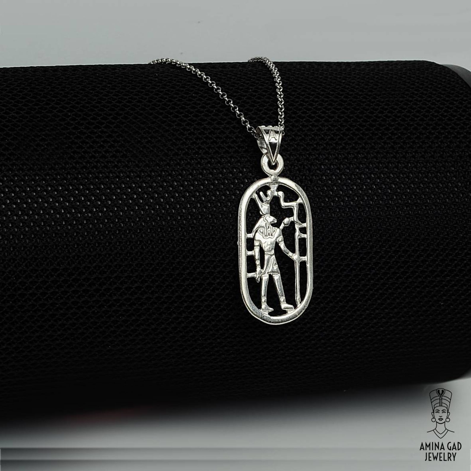 Seth Necklace Sterling Silver God Seth Pendant Egyptian - Etsy