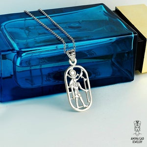 Thoth Necklace, Sterling Silver Thoth Pendant, Egyptian Revival ...