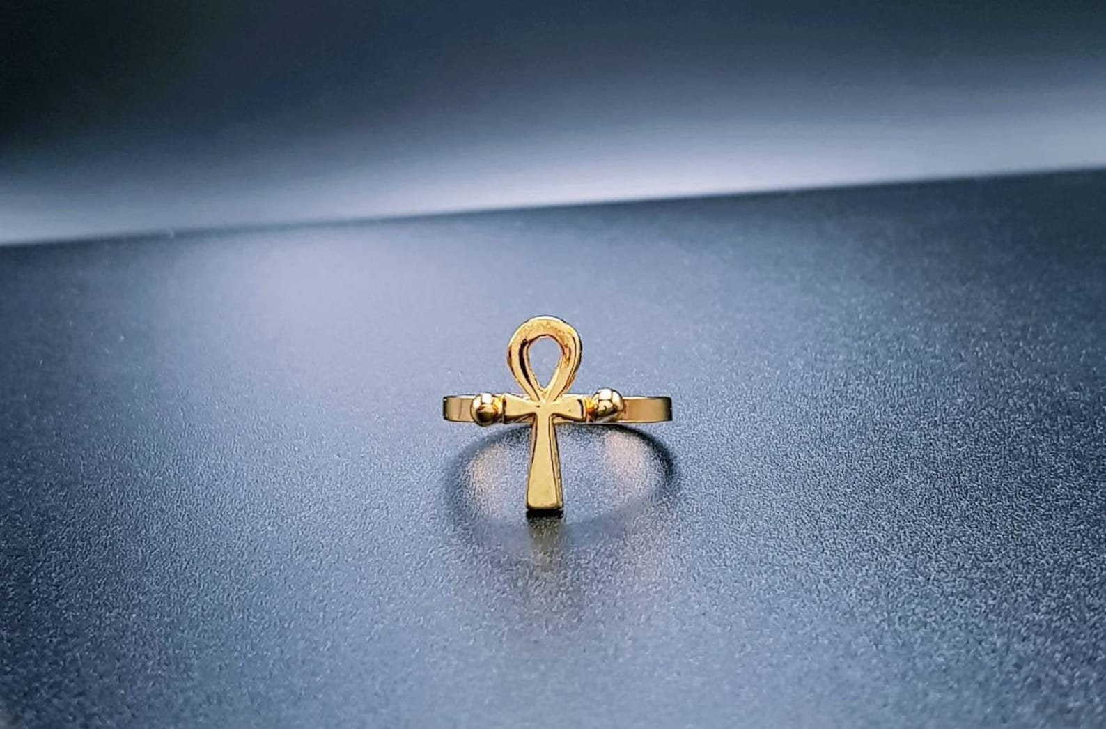 Gold Ankh Ring 14k Gold Vermeil Over Sterling Silver Ankh | Etsy
