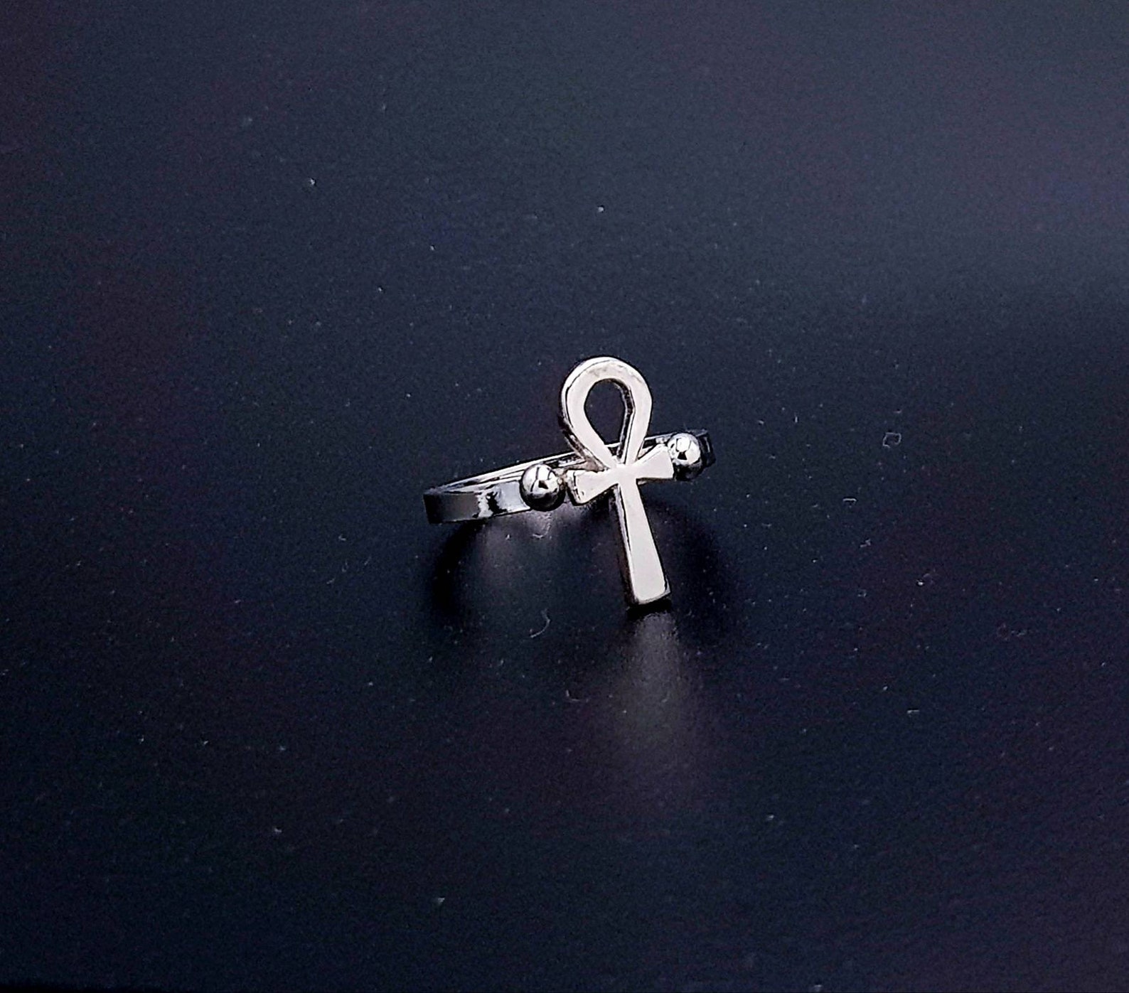 Egyptian Ankh Ring Sterling Silver Ankh Ring Key of Life - Etsy