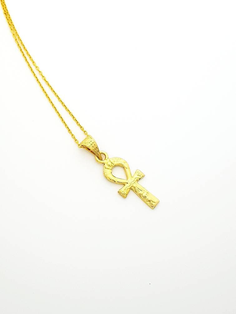 Ankh of Ra Gold Necklace 14k Gold Vermeil Over Sterling | Etsy