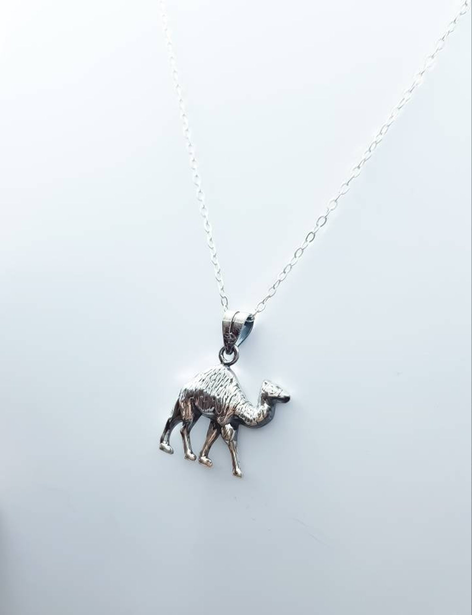 Sterling Silver Camel Necklace Double Sided Full Camel Charm - Etsy