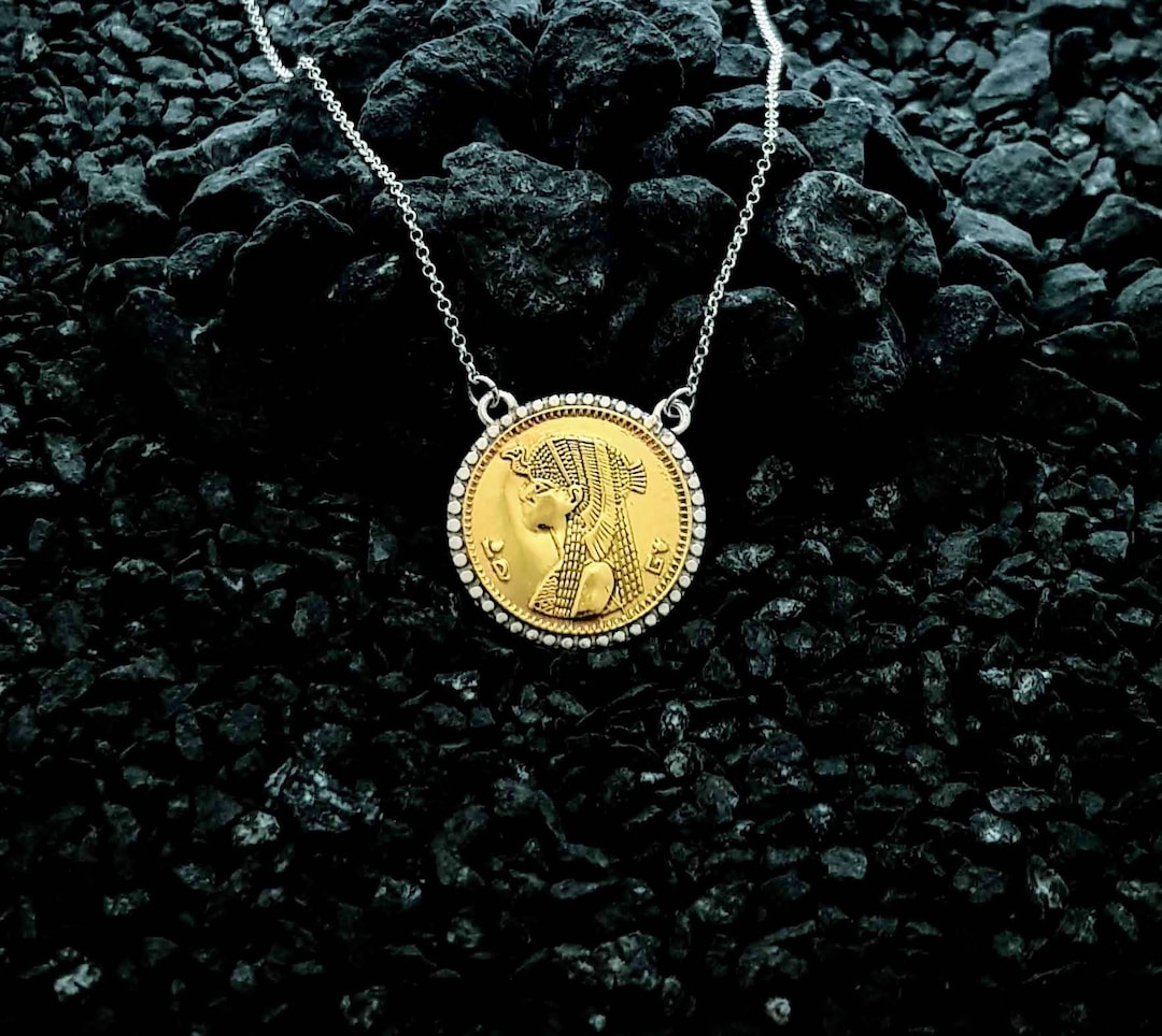 Egyptian Necklace, Queen Cleopatra & King Ramesses II, Sterling Silver ...