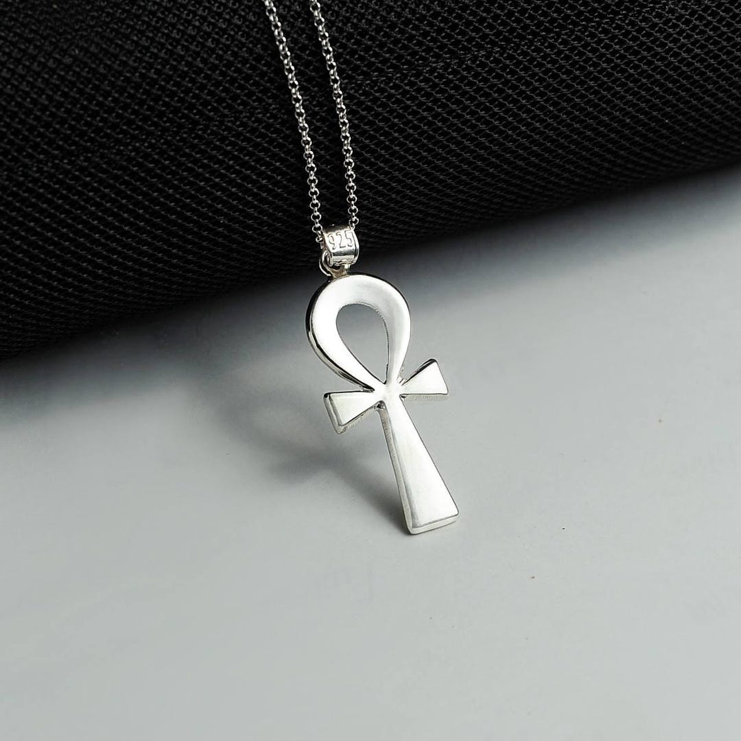 Ankh Necklace, Sterling Silver Ankh Pendant, Key of the Life, Ancient ...