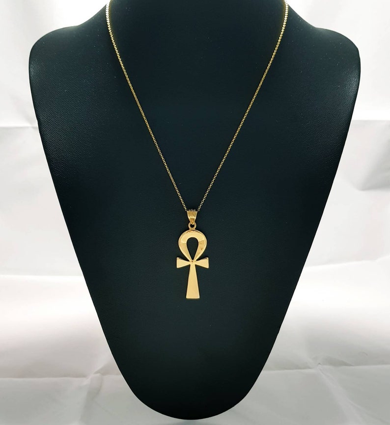 Gold Ankh Necklace 14k Gold Vermeil Sterling Silver Ankh | Etsy