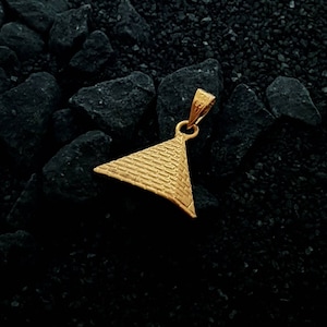 Medium Egyptian Pyramid Necklace, 14k Gold Vermeil Over Sterling Silver ...