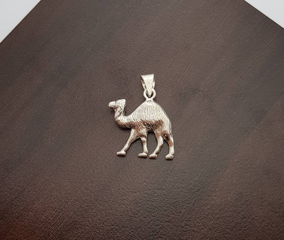 Double Sided Camel Silver Necklace, Camel Sterling Silver Pendant ...