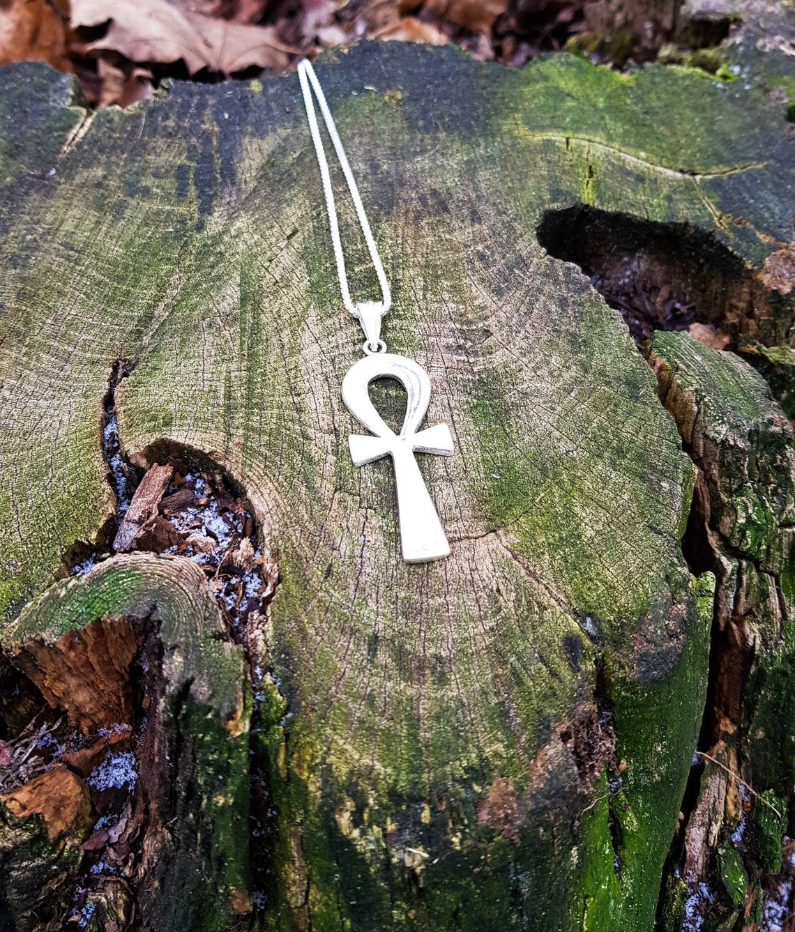 Large Ankh Necklace Sterling Silver Ankh Pendant Egyptian - Etsy