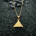 Small Egyptian Pyramid Necklace, 14k Gold Vermeil Over Sterling Silver ...