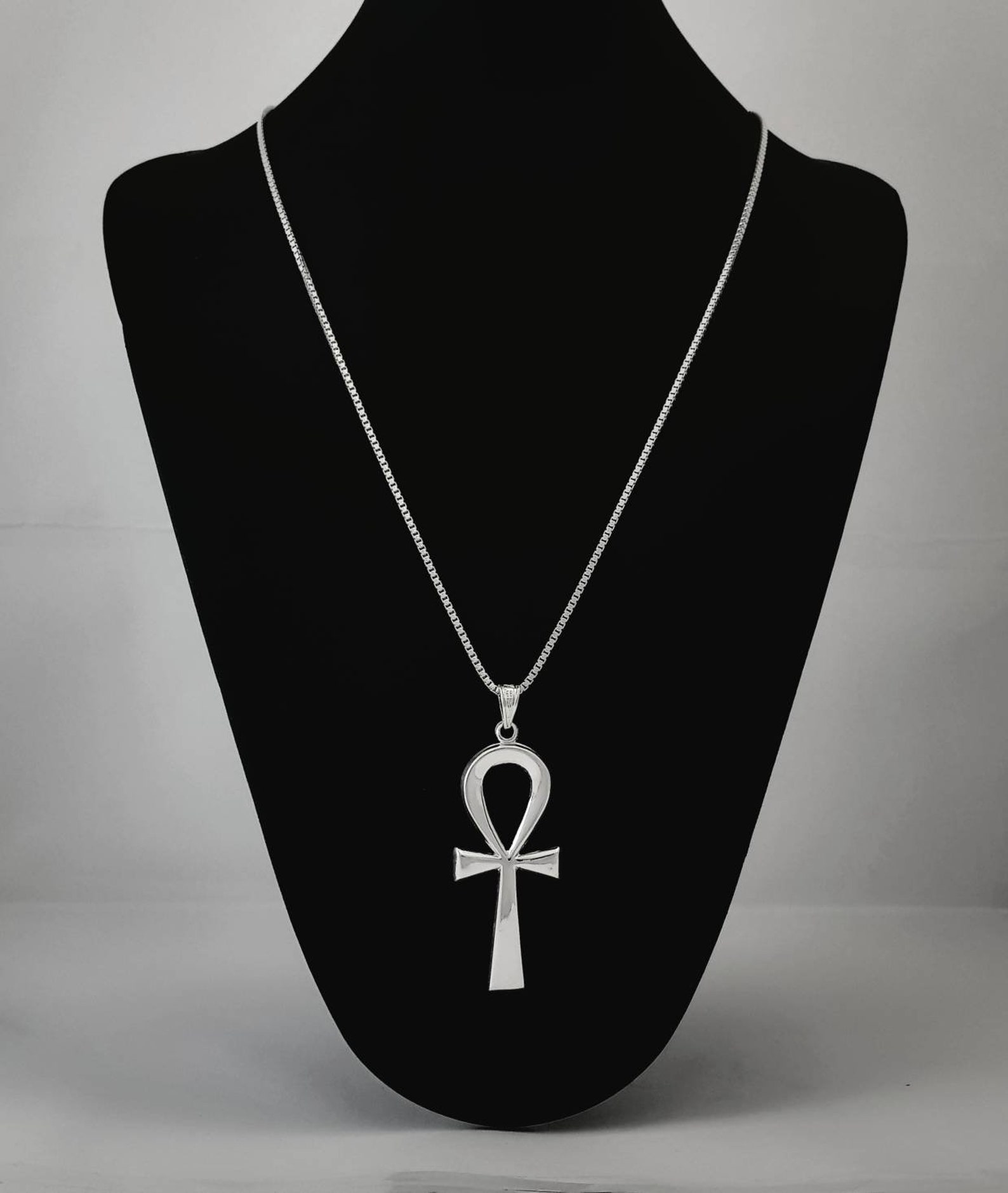 Sterling Silver Royal Ankh Necklace, Egyptian Pendant - Etsy