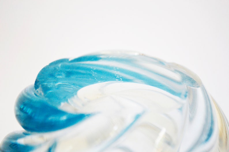 Vaso a cascata Edvin Öhrström firmato Orrefors Colore blu Colore ...