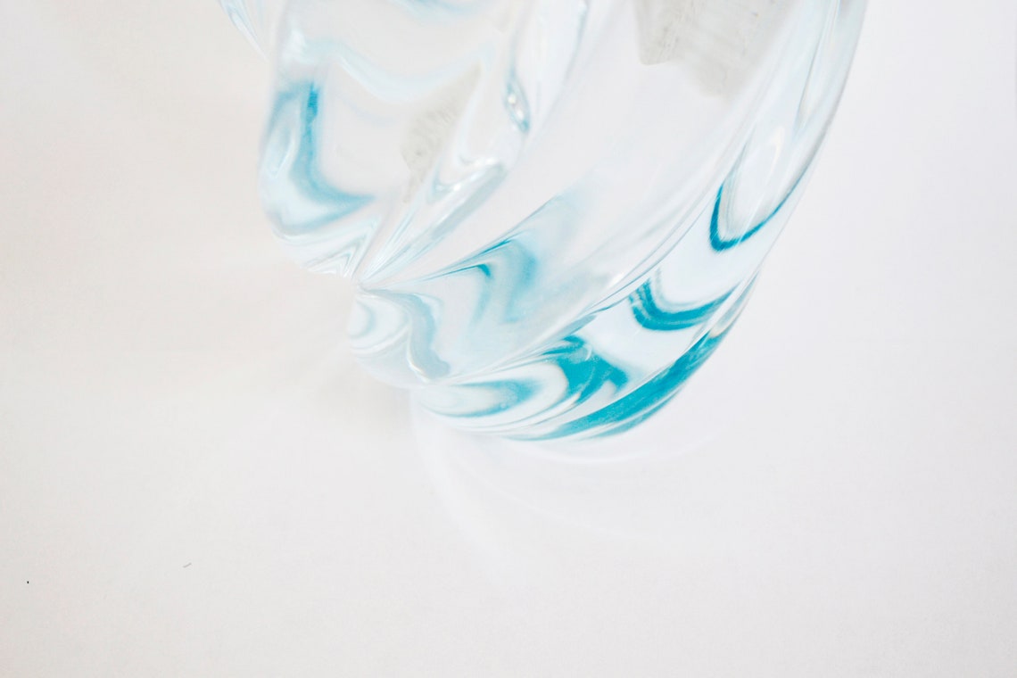 Vaso a cascata Edvin Öhrström firmato Orrefors Colore blu Colore ...