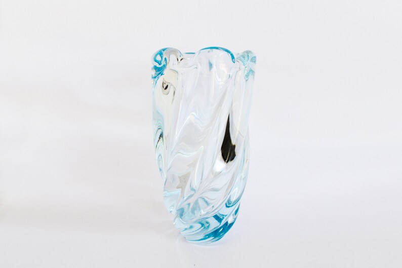 Vaso a cascata Edvin Öhrström firmato Orrefors Colore blu Colore ...