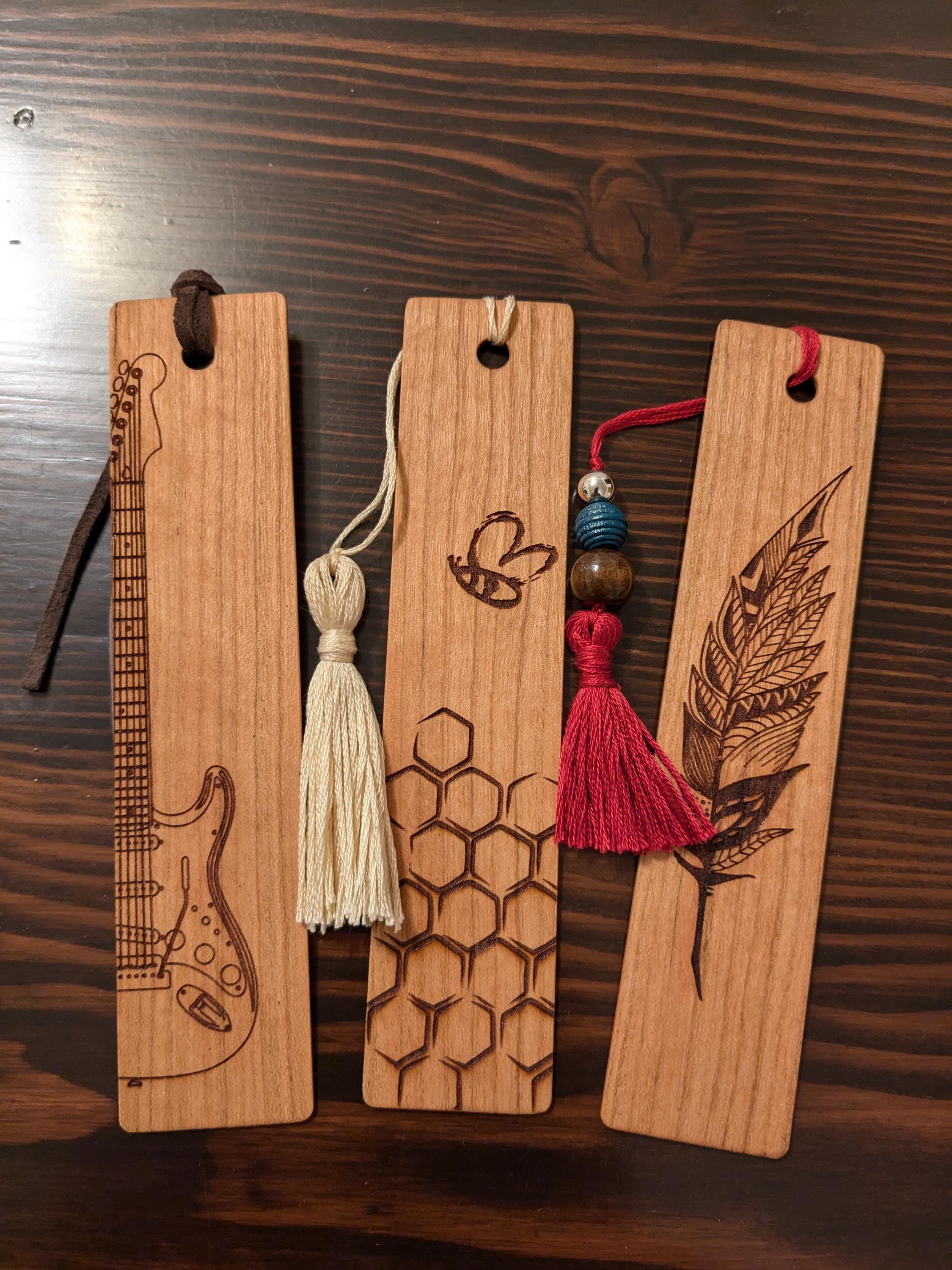 Cherry Handmade Wooden Bookmark - Narrow - Etsy
