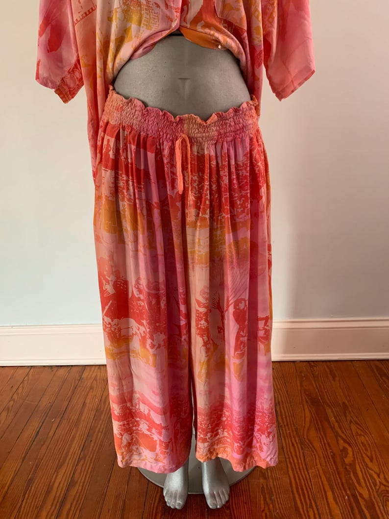 80s Silkscreened Indonesian Graphics Contempo Casuals Summer Pants ...