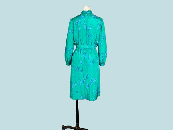 70's Vintage Green Preppy Secretary Dress Malia Petit… - Gem