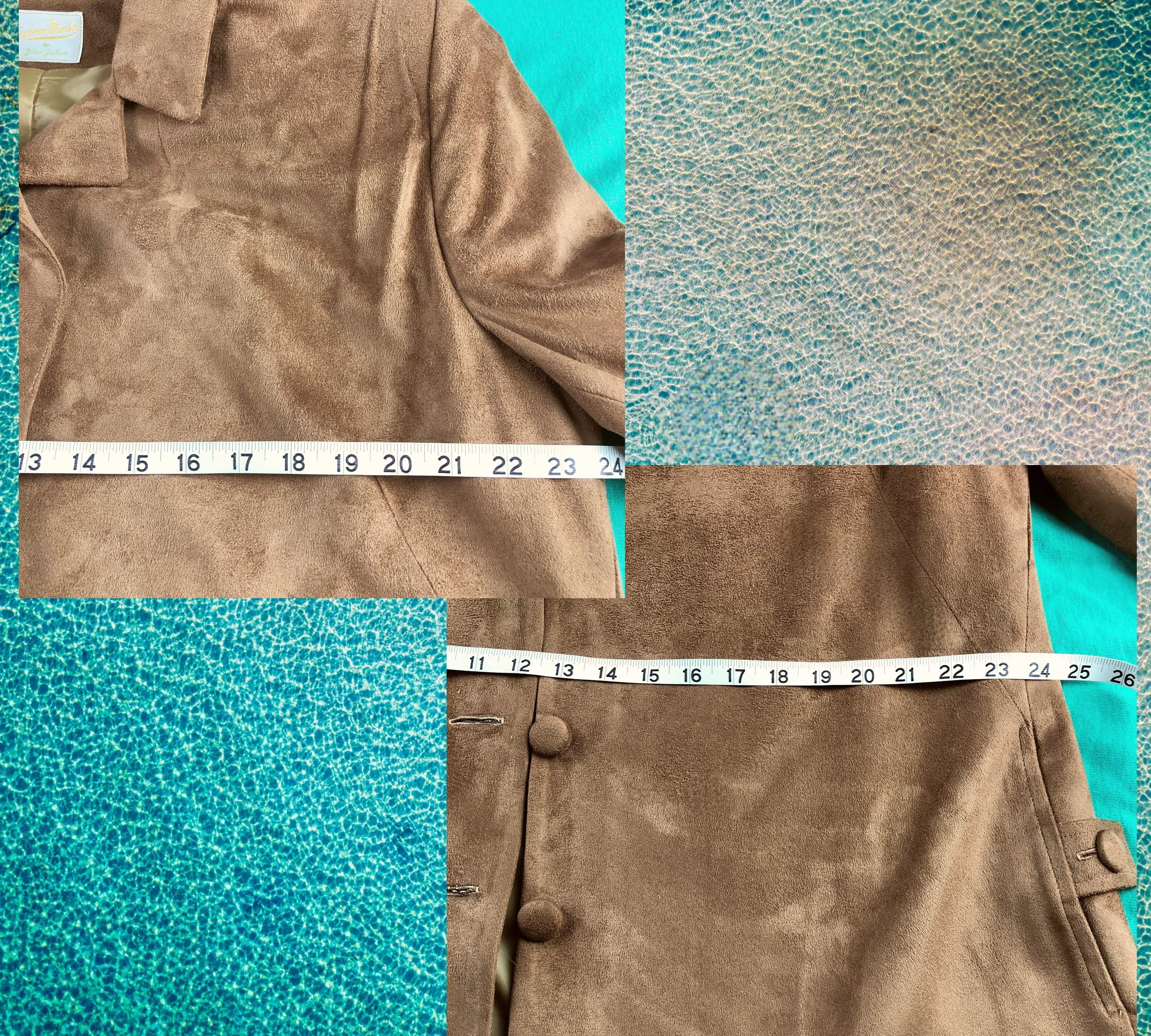 70's Oversized Tan Ultrasuede Jacket & Shirt 2 Piece Set Vintage ...