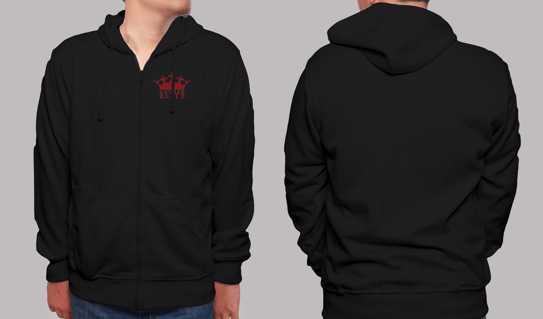 CWC Crown Logo Zipper Hoodie Black - Etsy