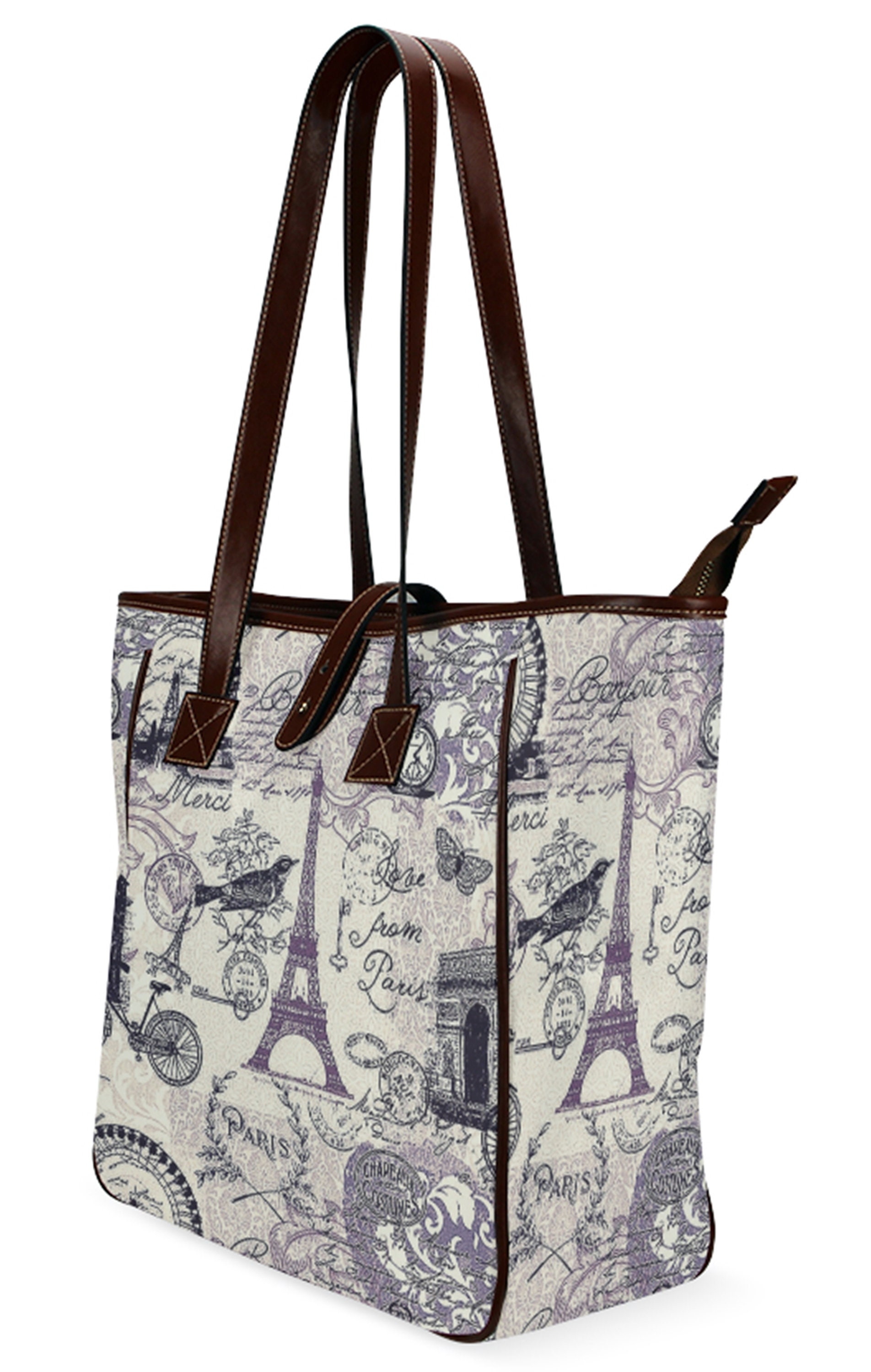 Paris Tote Bag Scenic Paris Pattern Commuter Bag Paris - Etsy