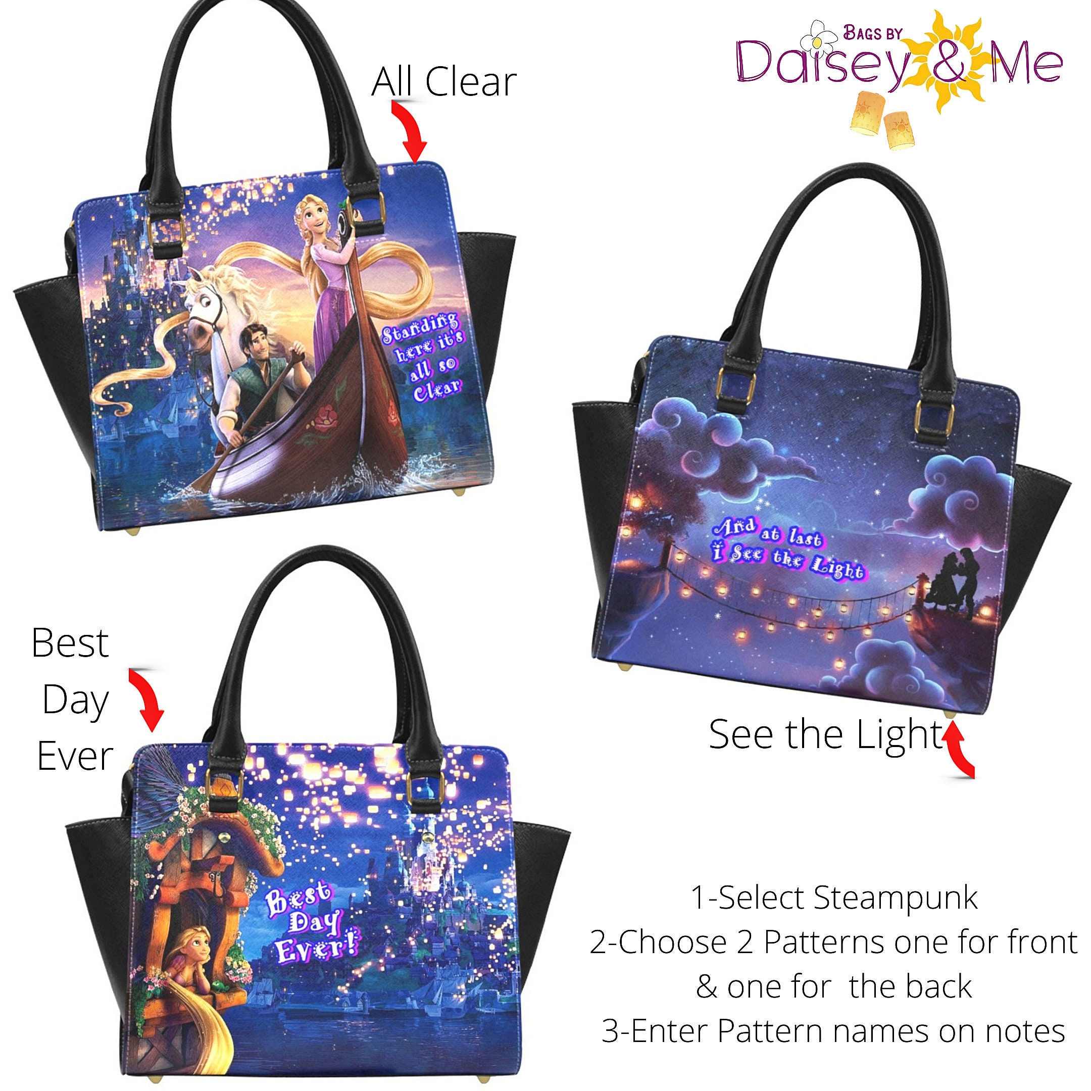 Tangled Rapunzel Saddle Bag Tangled Princess Disney | Etsy