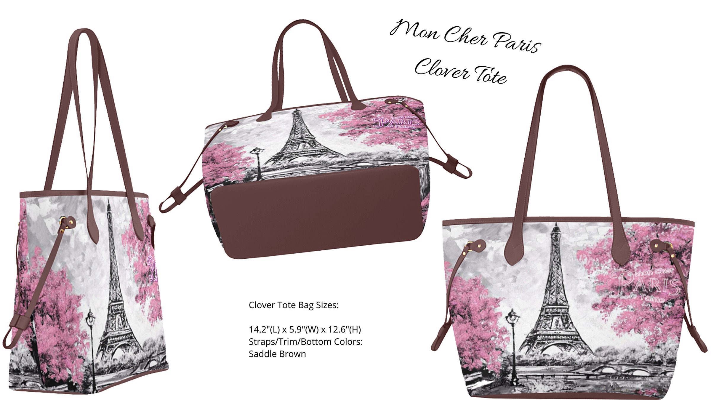 Tote Bags Oversize I Love Paris Paris Theme Love | Etsy